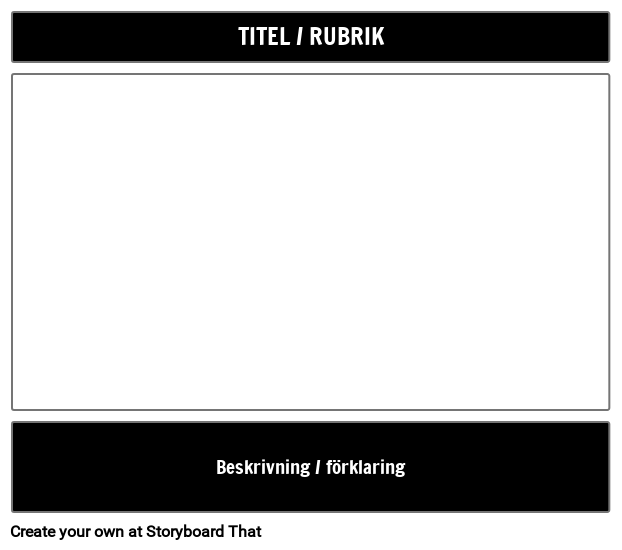 Blank 16x9 Titelbeskrivning Storyboard by sv-examples