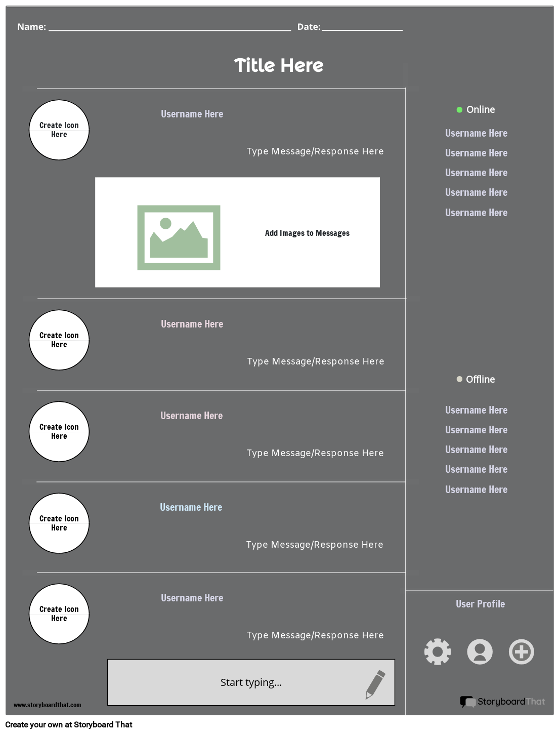 Chat Server Social Media Mall Storyboard por sv-examples