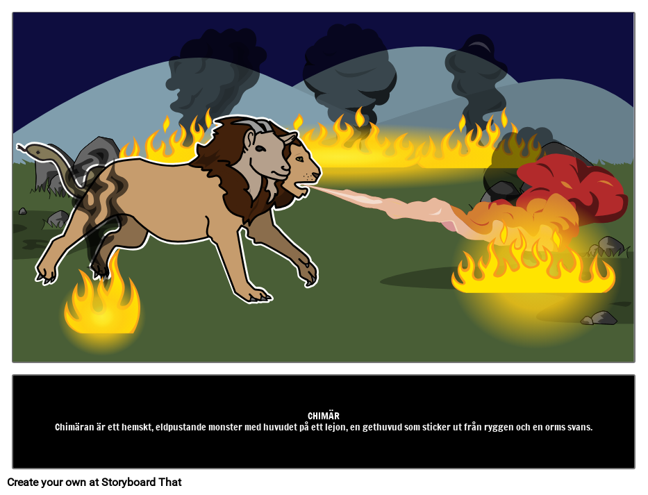 Chimär - Grekiskt Monster Storyboard par sv-examples
