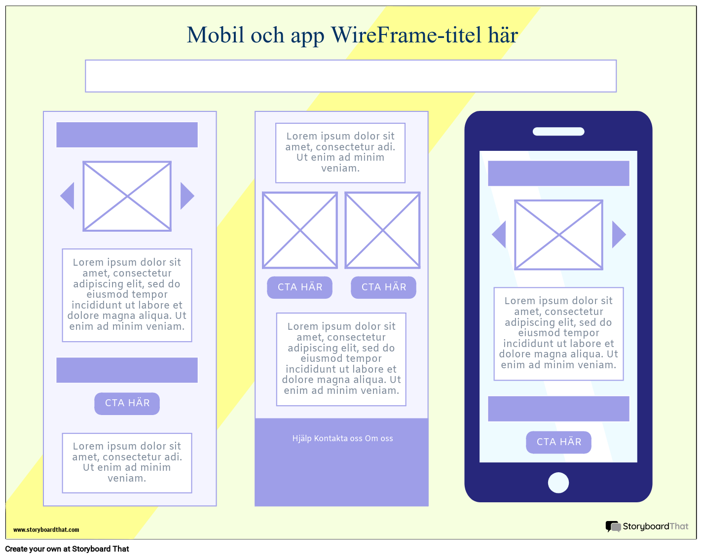 Mobile och App Wireframes | GRATIS Wireframe Tool