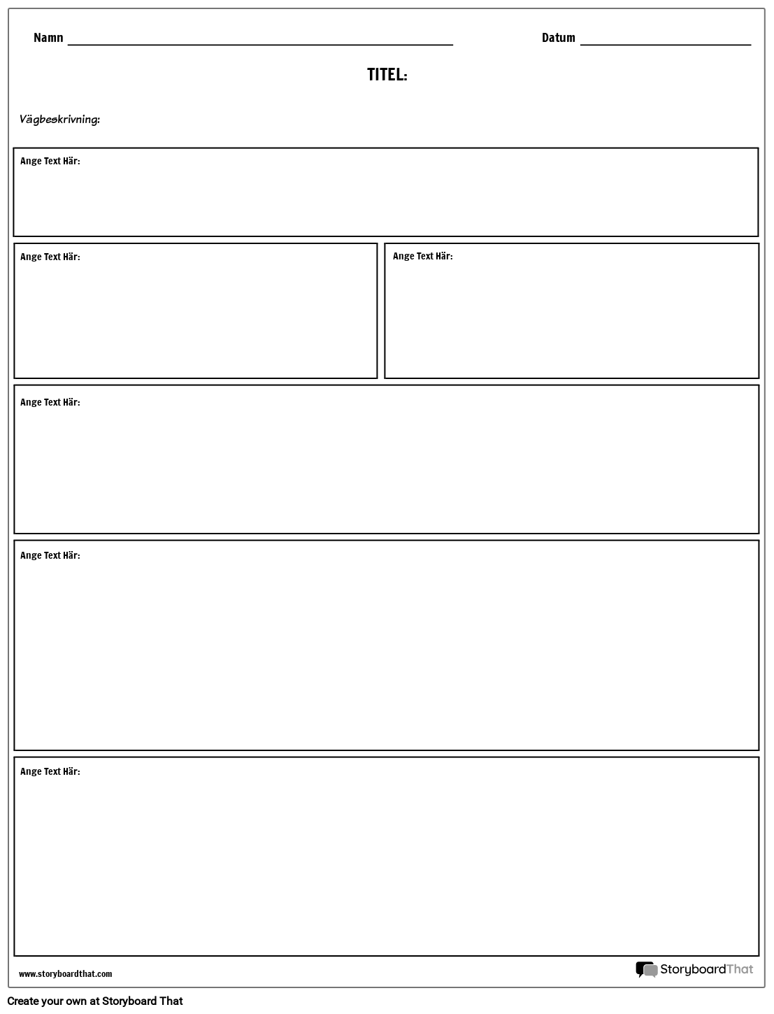 Creative Writing - Breaking Down Ideas Storyboard