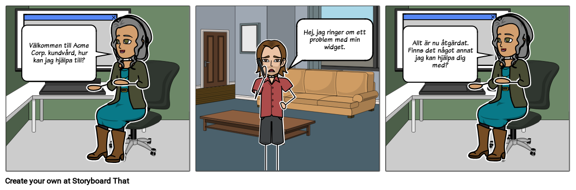 Customer Care Generic Epic Storyboard af sv-examples