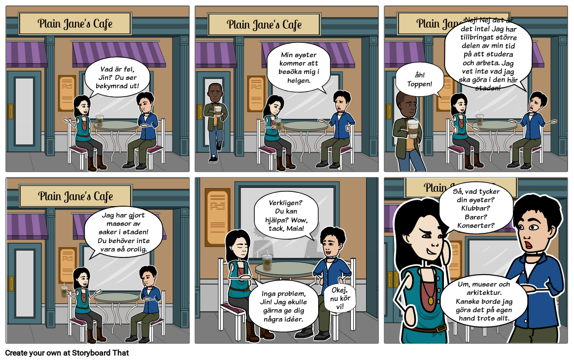 Dialogue Between Two Friends - ESL Practice Storyboard