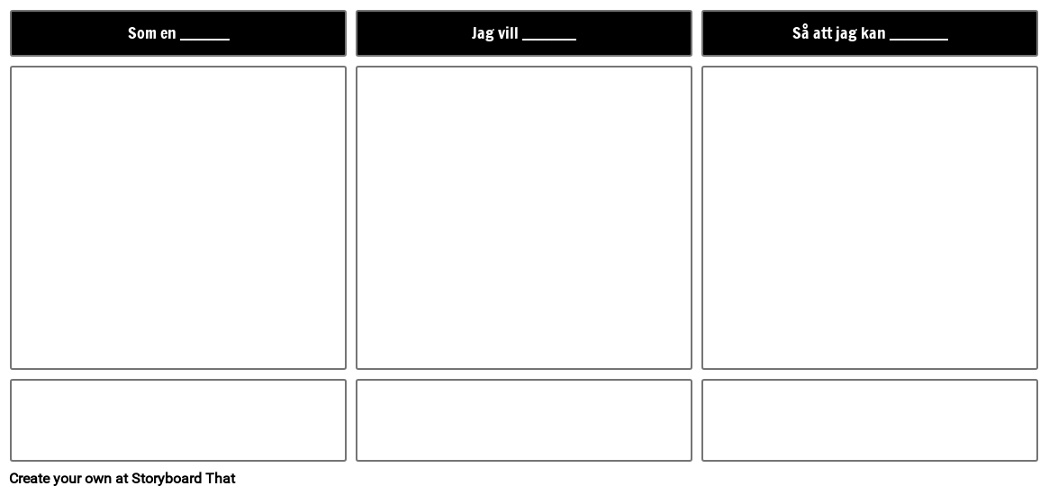 Epic User Story Template Storyboard por sv-examples