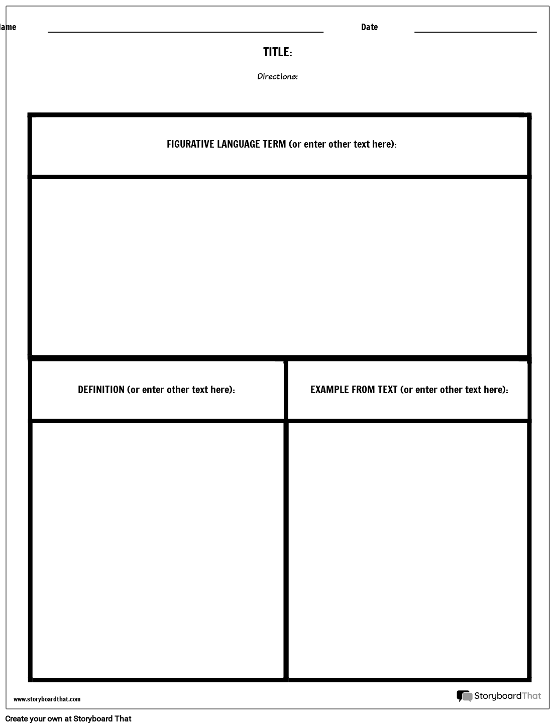 Figurativ Språkfördelning Storyboard by sv-examples