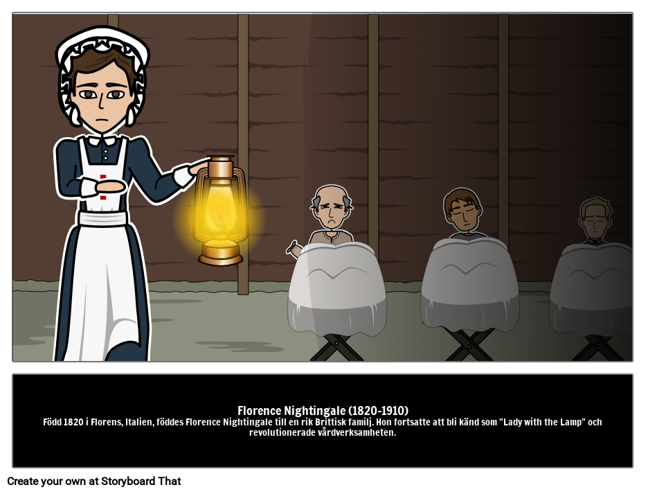 Florence Nightingale: Damen med lampan Storyboard