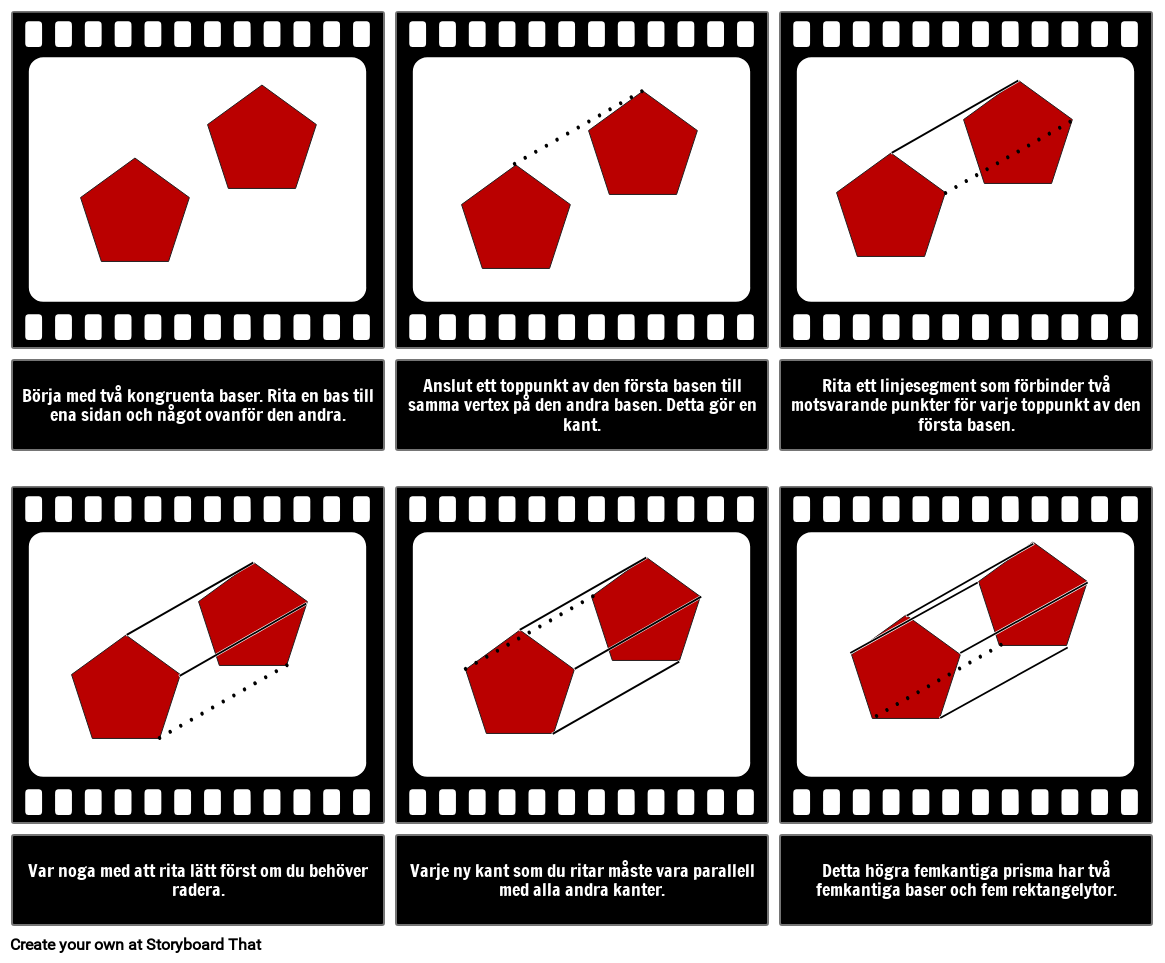 Geometric Solids - Teckningsprismor Storyboard