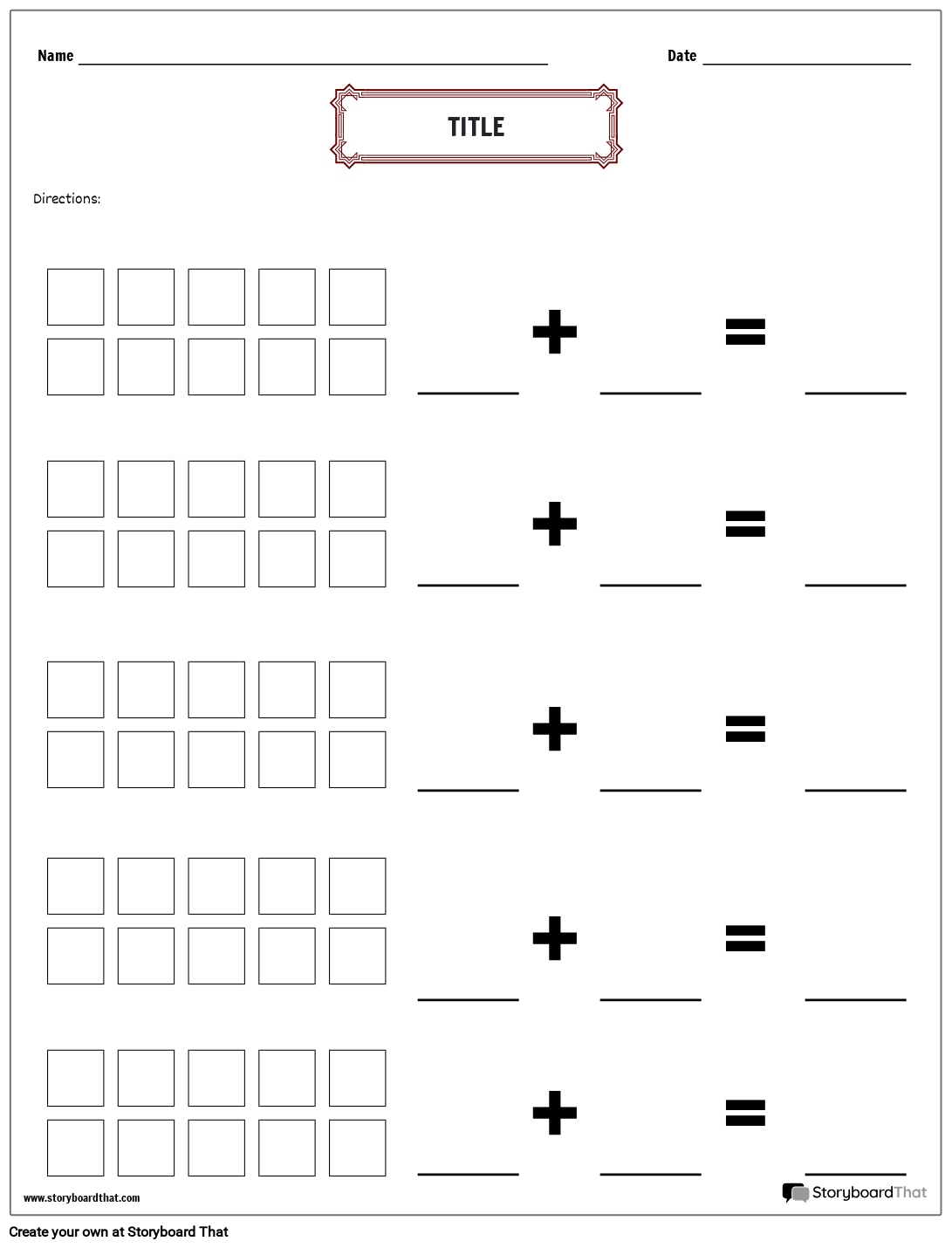 Gör 10 Mallar Storyboard por sv-examples