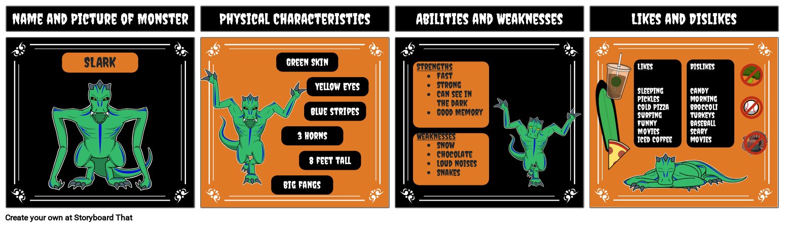 Halloween Monster Storyboard por sv-examples