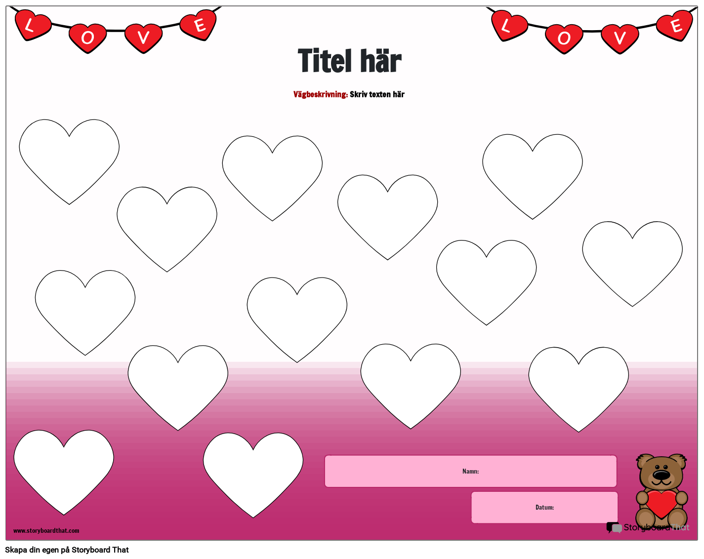 Hitta Och F rgl gg Heart Verb Tense Storyboard Hitta Och F rgl gg Heart Verb Tense Storyboard