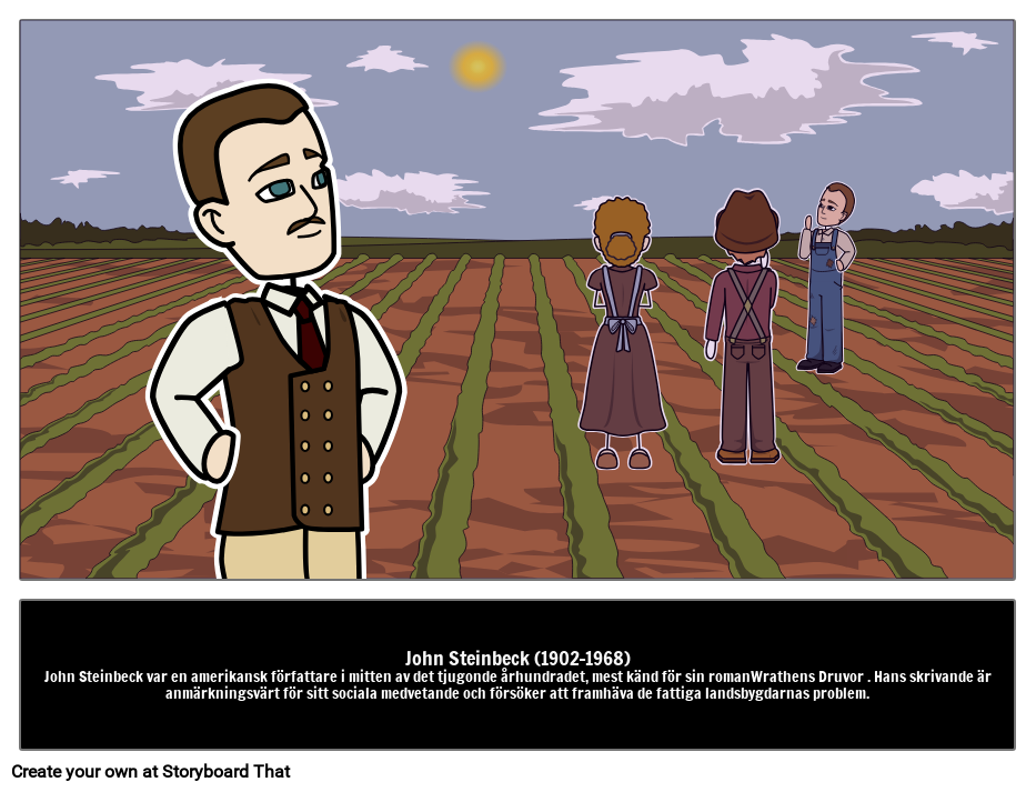 John Steinbeck: Amerikansk Författare Storyboard
