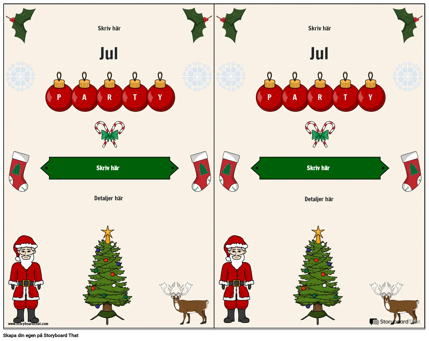 Julfest Inbjudan Storyboard par sv-examples