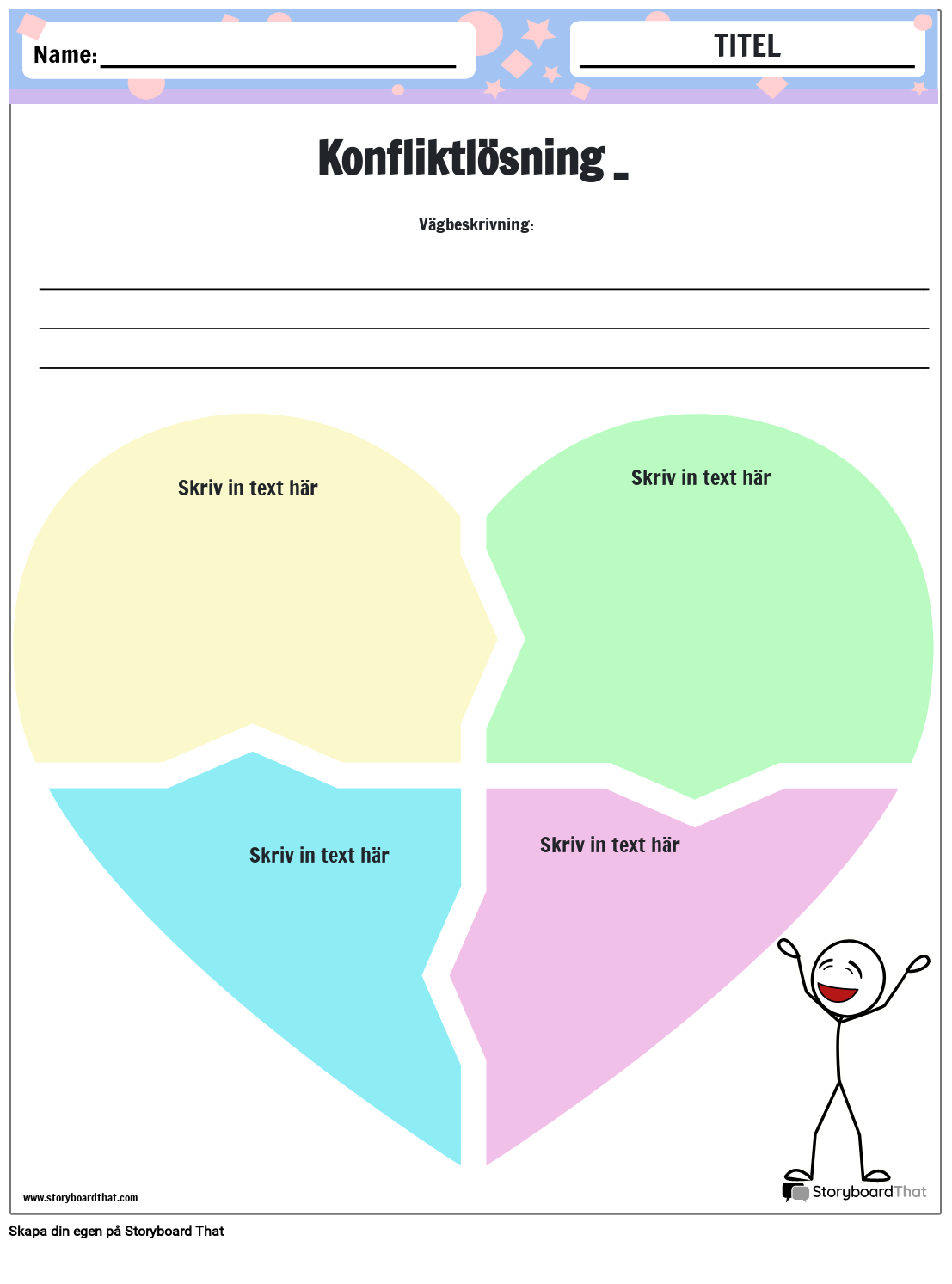 Konfliktlösning I Klassrummet Storyboard Par Sv Examples