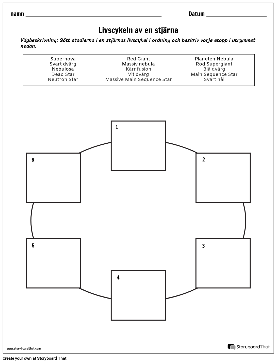 Life Cycle Of A Star Worksheet Storyboard By Sv examples life-cycle-of-a-star-worksheet-storyboard-by-sv-examples