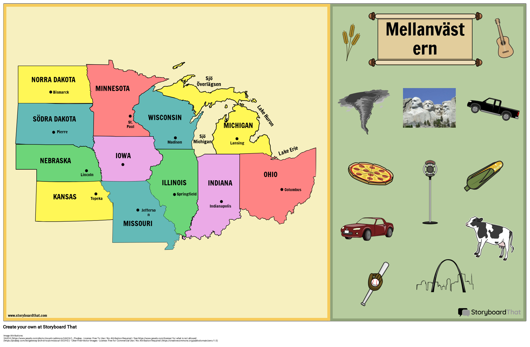 Midwest Map Storyboard av sv-examples