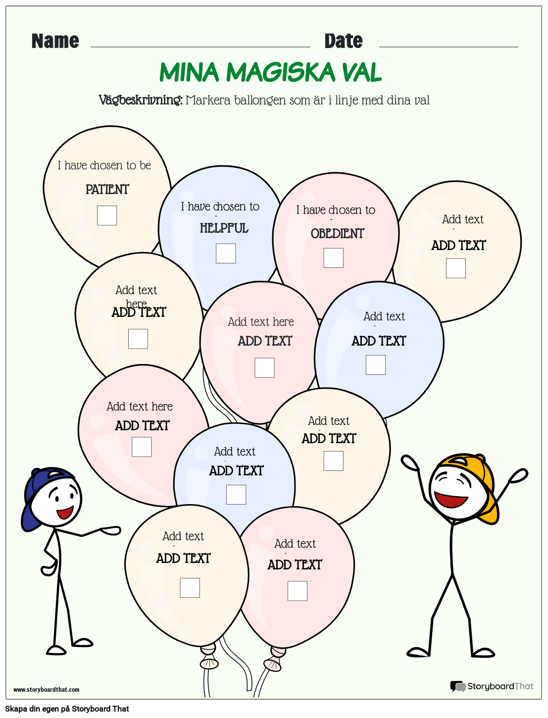 Mina magiska val Storyboard by sv-examples