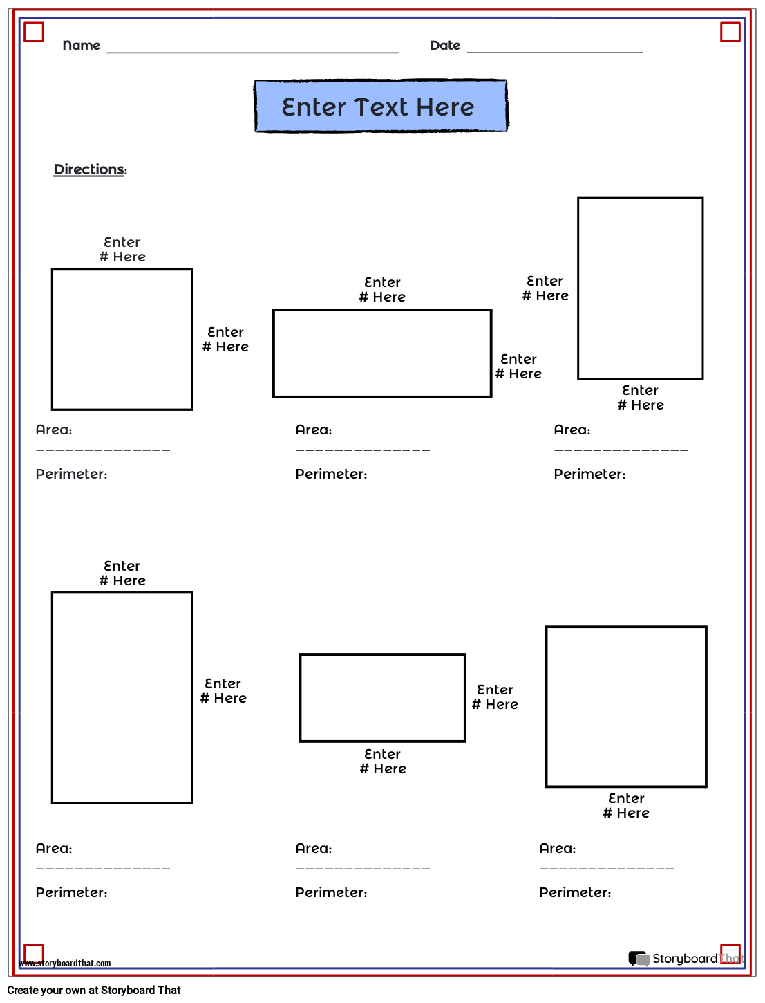 Områdets Omkrets 1 Storyboard por sv-examples