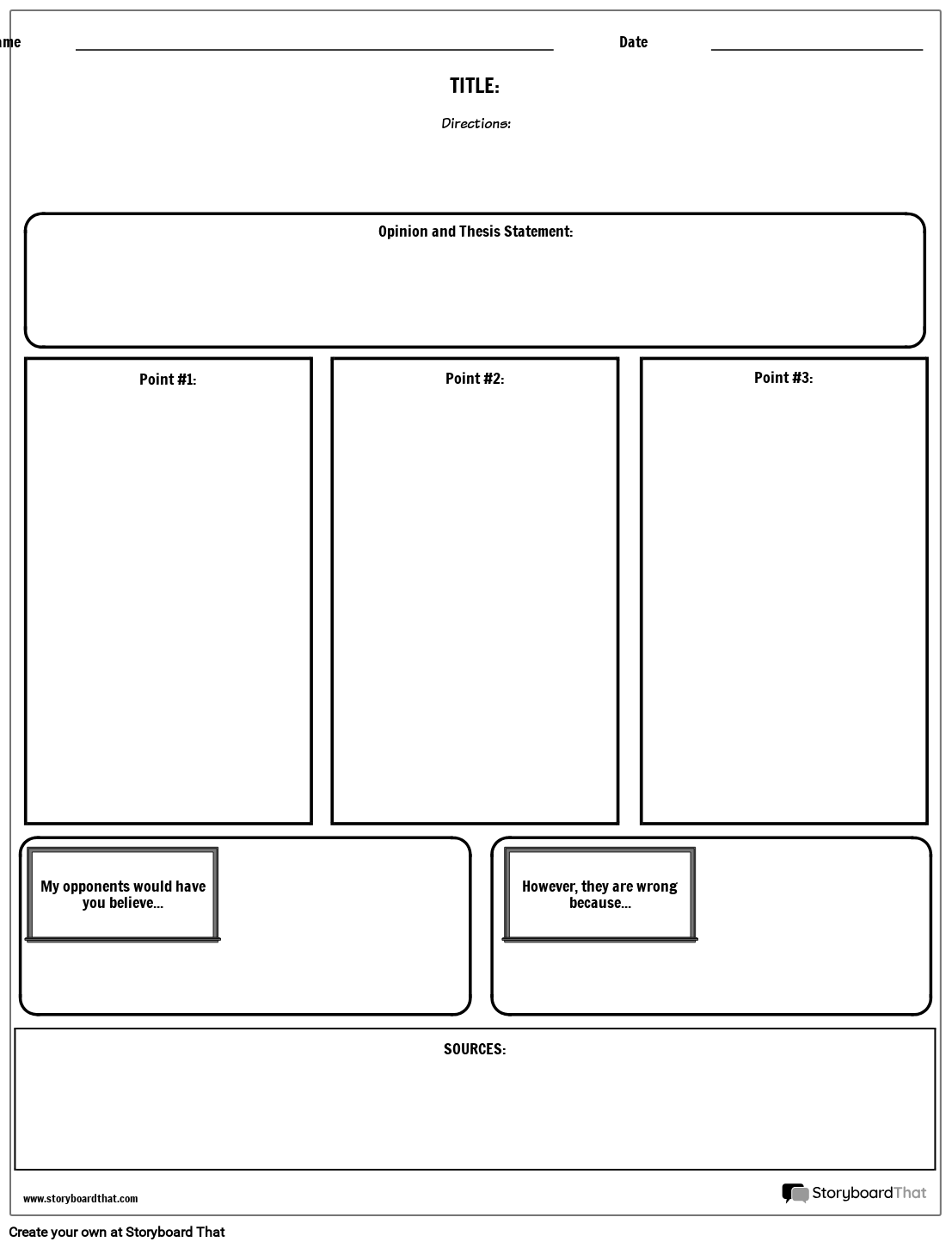 Thesis Statement Outline