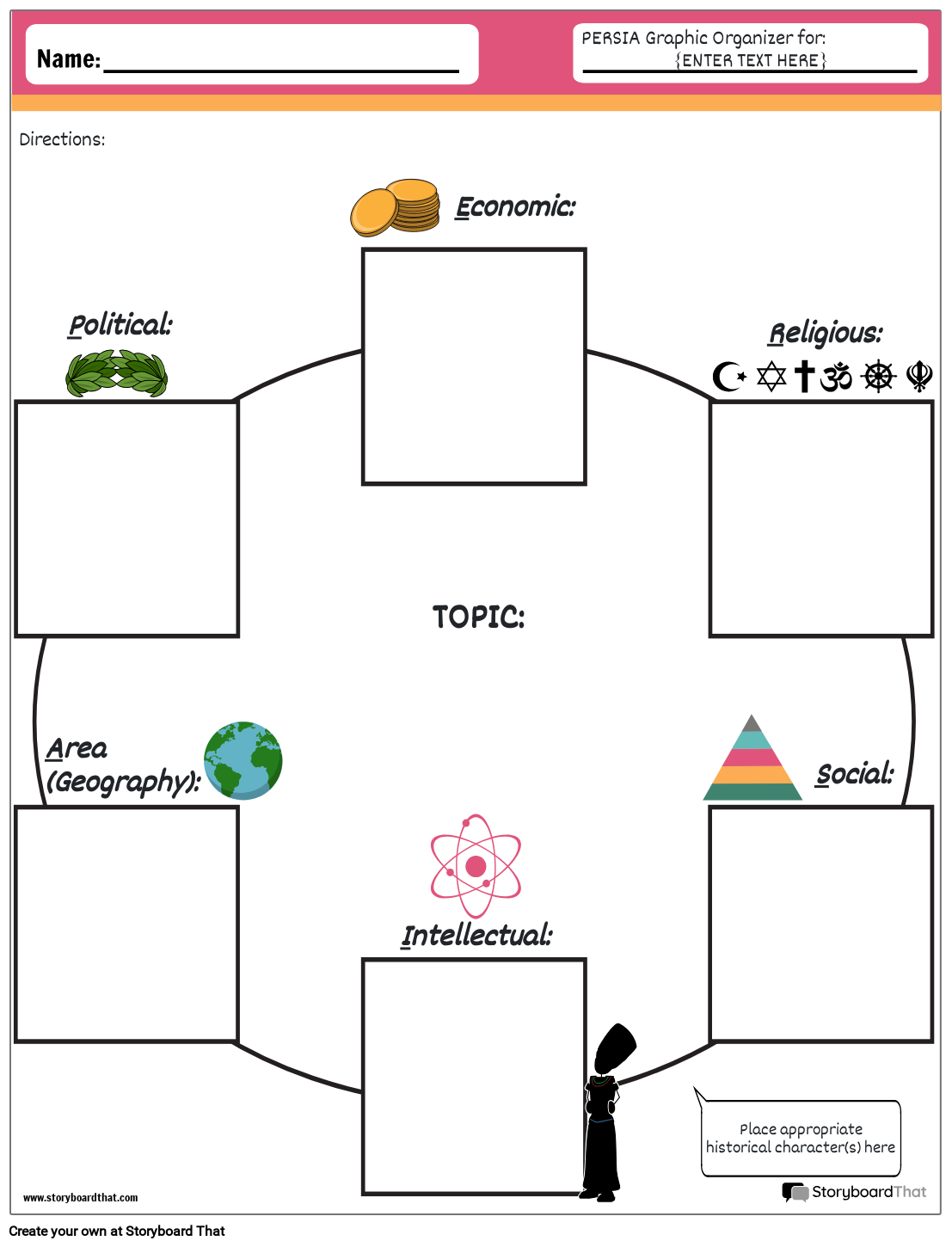 PERSIA Graphic Organizer Storyboard por sv-examples