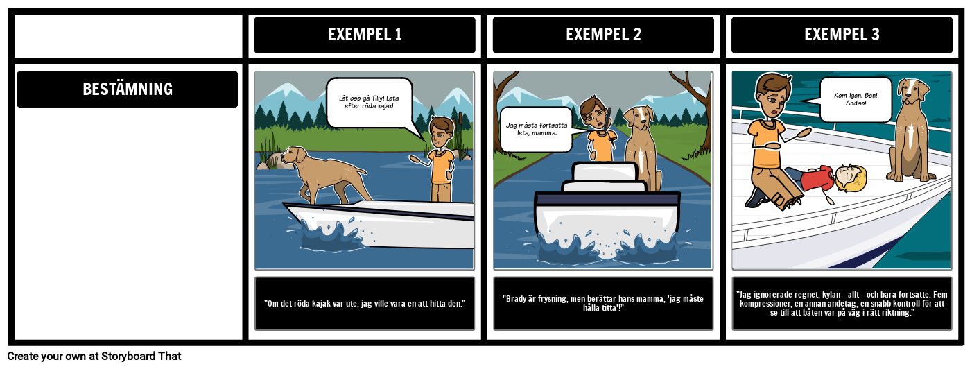 Red Kayak - Attraktions Storyboard par sv-examples