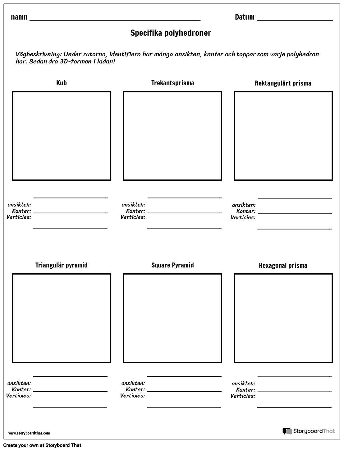 Ritning Geometriska Fasta Ämnen Storyboard par sv-examples