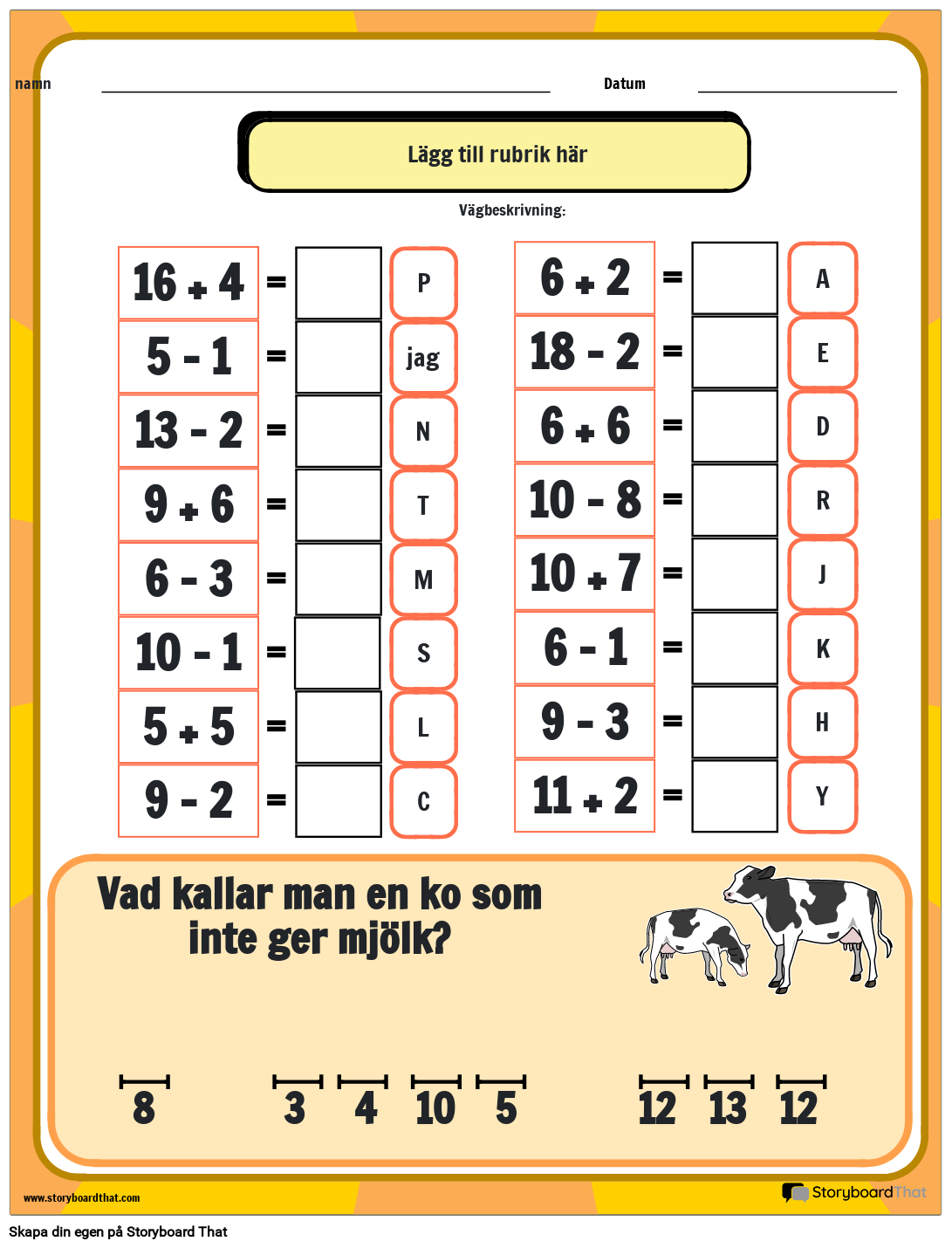 Secret Code Math Riddles Arbetsblad F r Addition Och Subtraktion