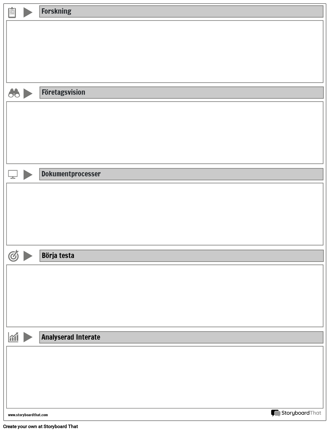 Skapa en Affärsplanmall 4 Storyboard par sv-examples