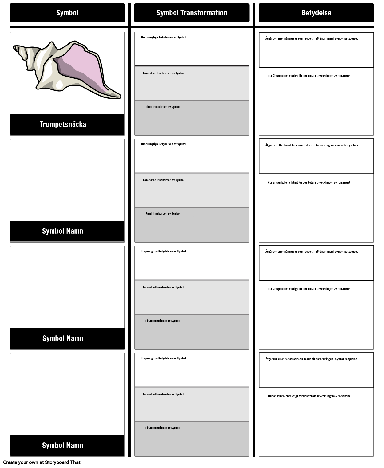 Symbol Analys Storyboard par sv-examples