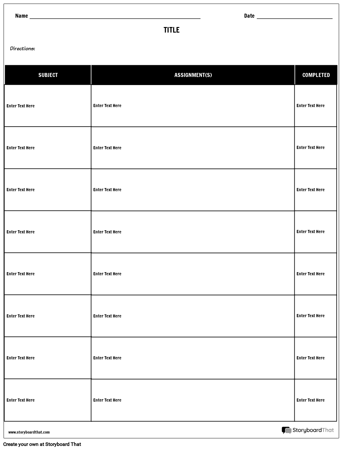 Uppgifter Storyboard av sv-examples