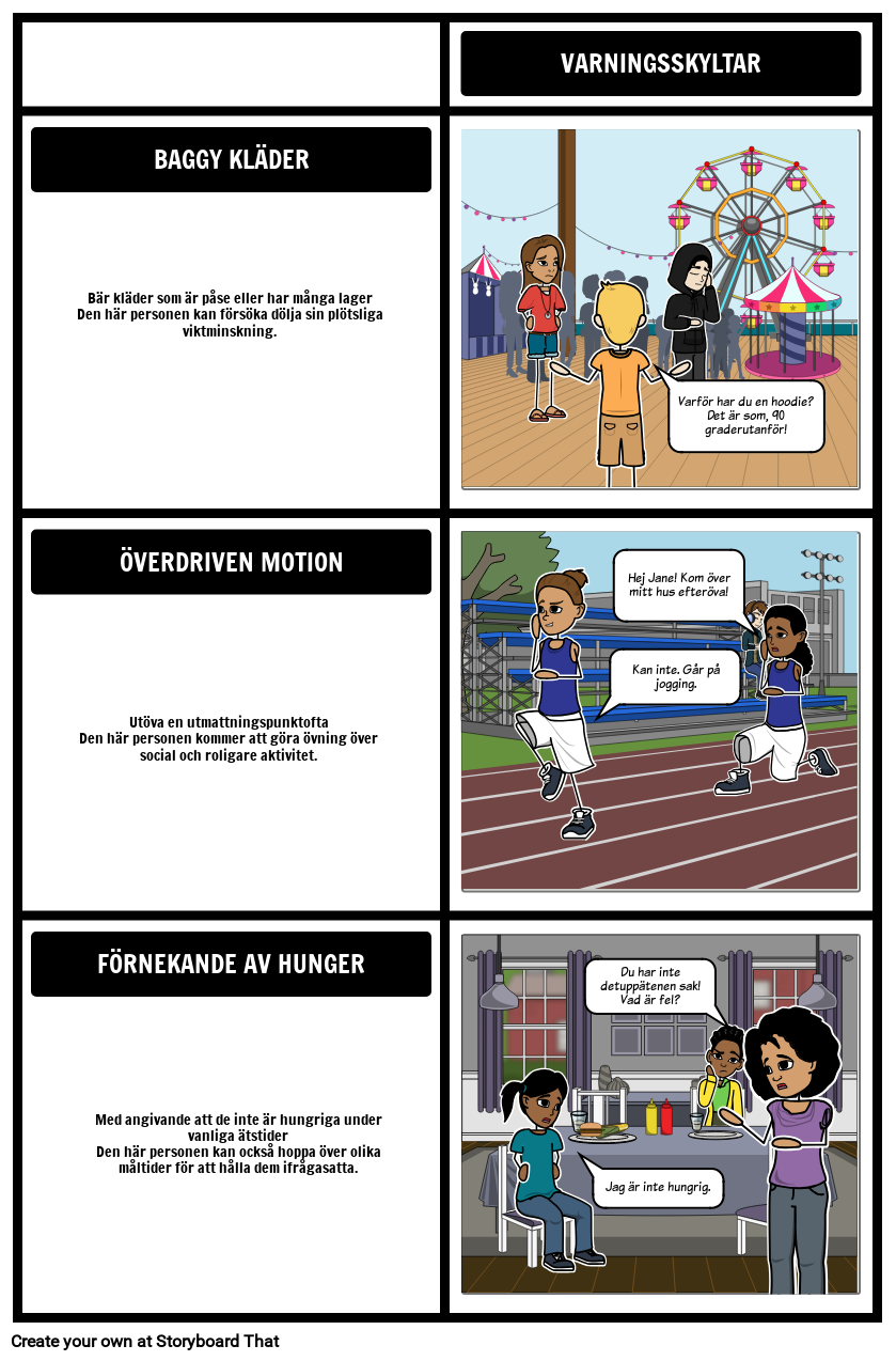 Varningstecken på ED Storyboard por sv-examples