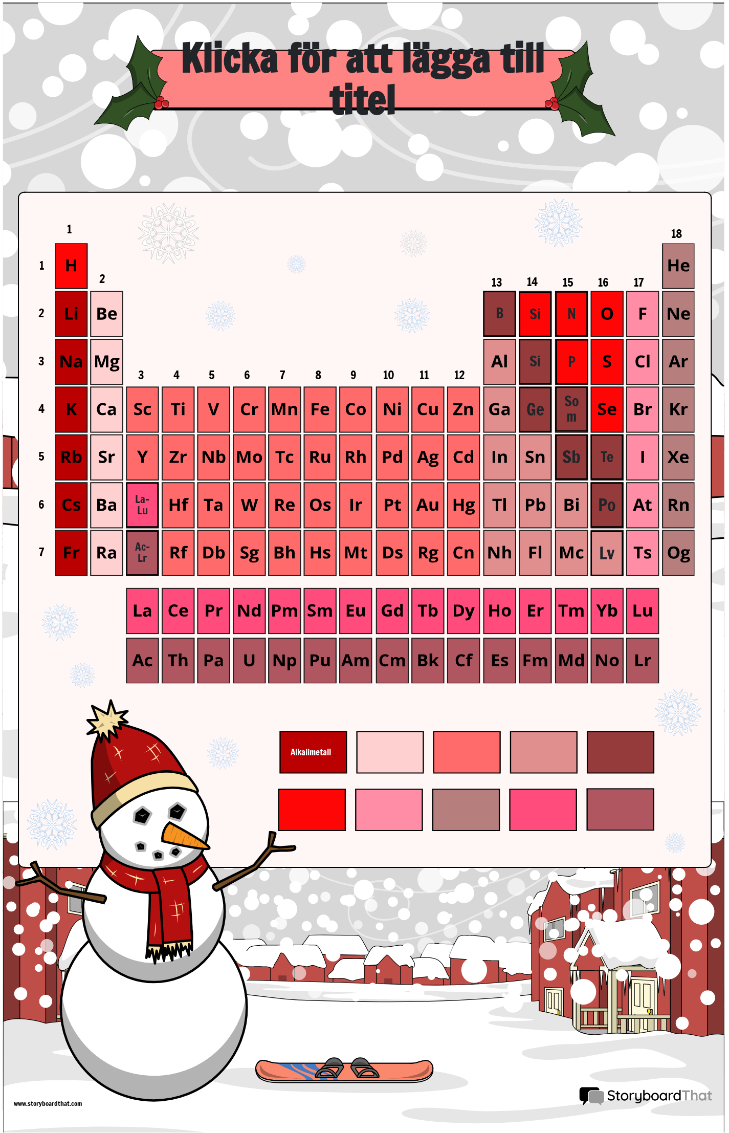 Vintertema - Periodiska Systemet Affisch Storyboard