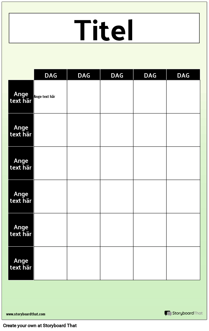 Weekly Grid-Poster Storyboard por sv-examples