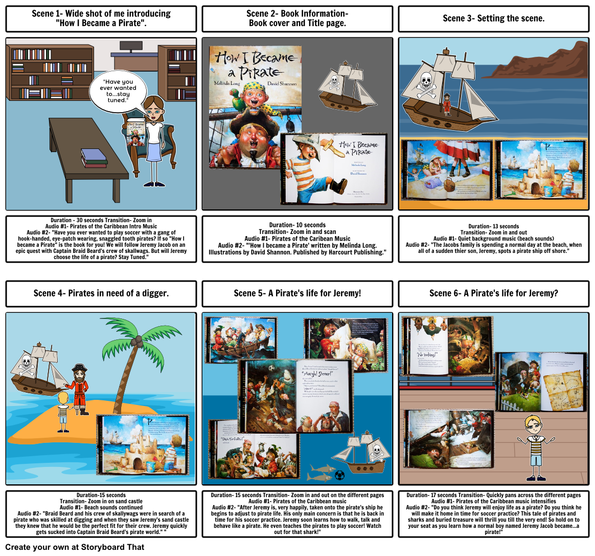 "How I Became a Pirate" Storyboard by Emma Stephens FRIT 7233