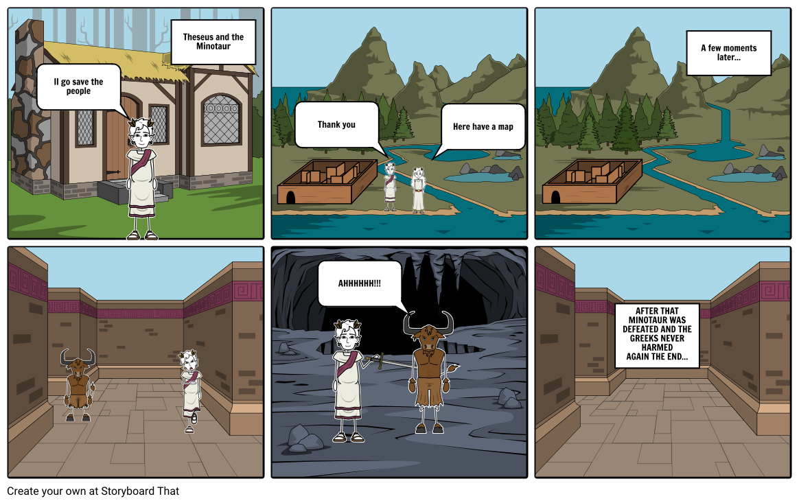THESEUS AND THE MINOTAUR Storyboard by t6000