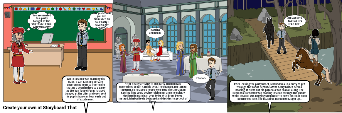 Sleepy Hollow Story Board Storyboard by talia13226