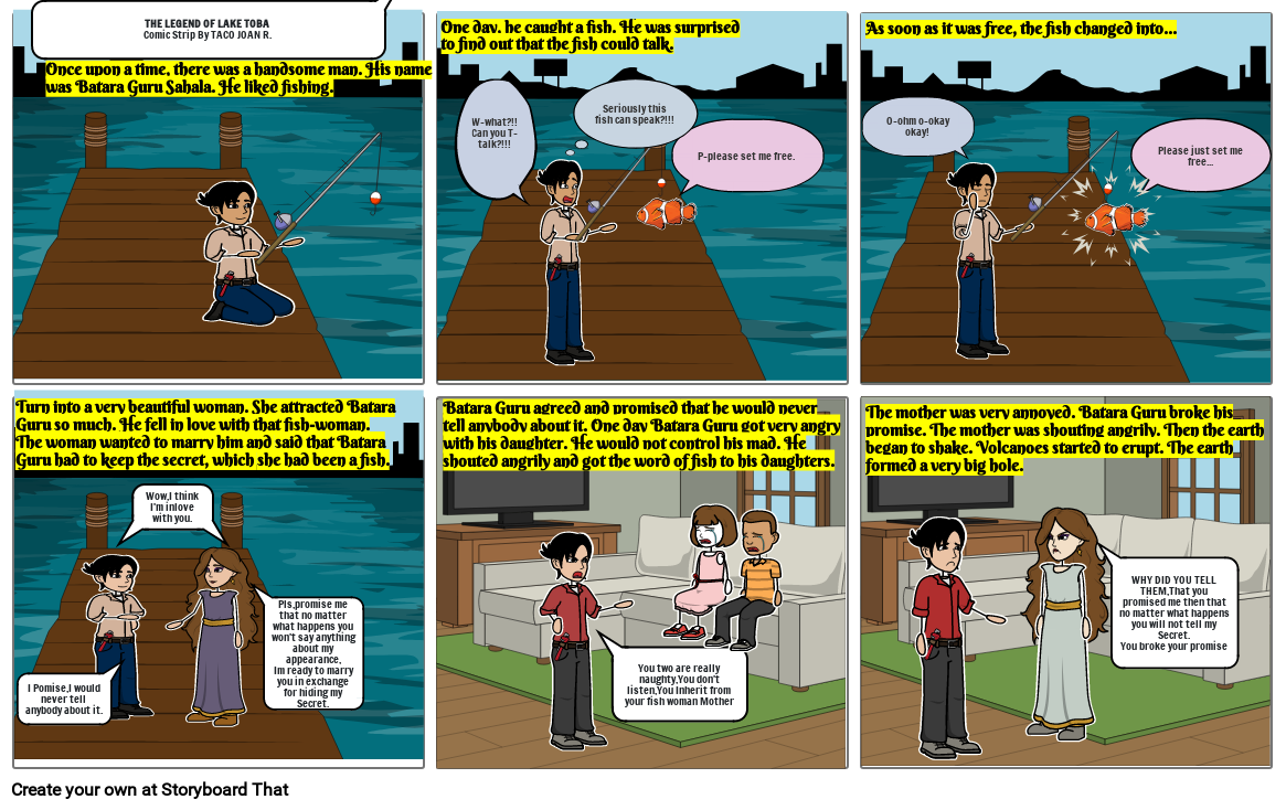 THE LEGEND OF LAKE TOBA Storyboard par tata30177