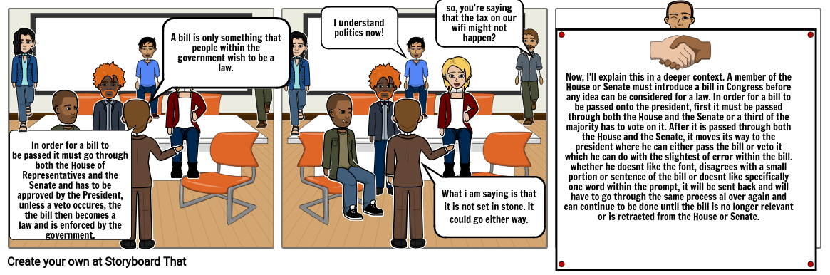 How a bill gets passed Storyboard por tathannurner