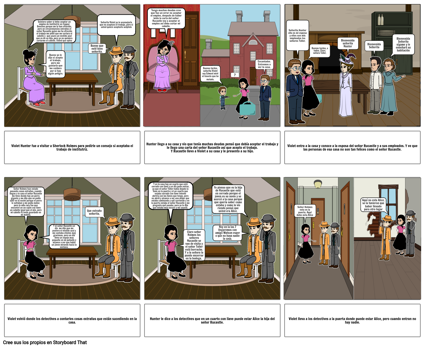 EL MISTERIO DE COPPER BEECHES Storyboard by tatiana200