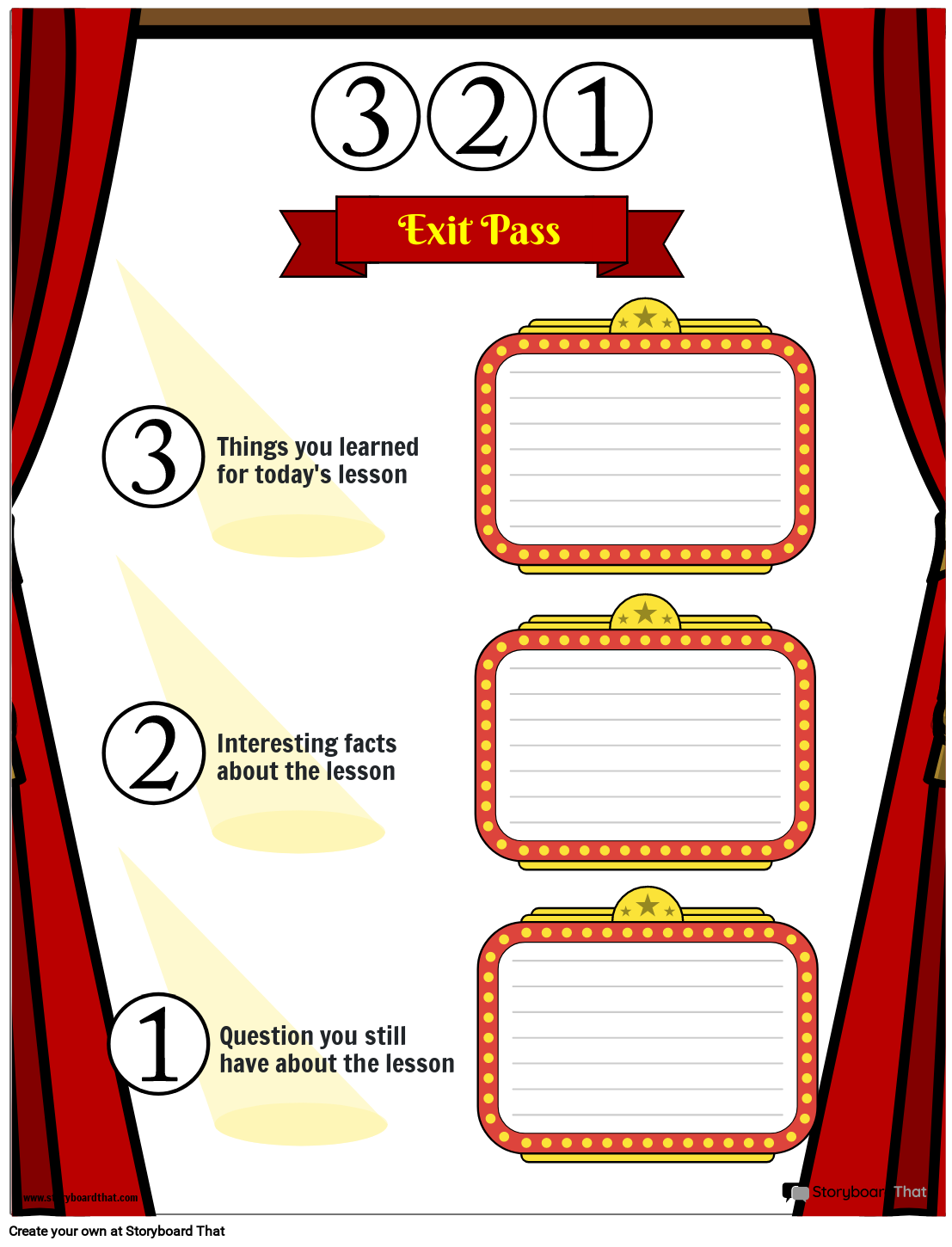 Theatre Stage Bell Ringer Practice Template Storyboard
