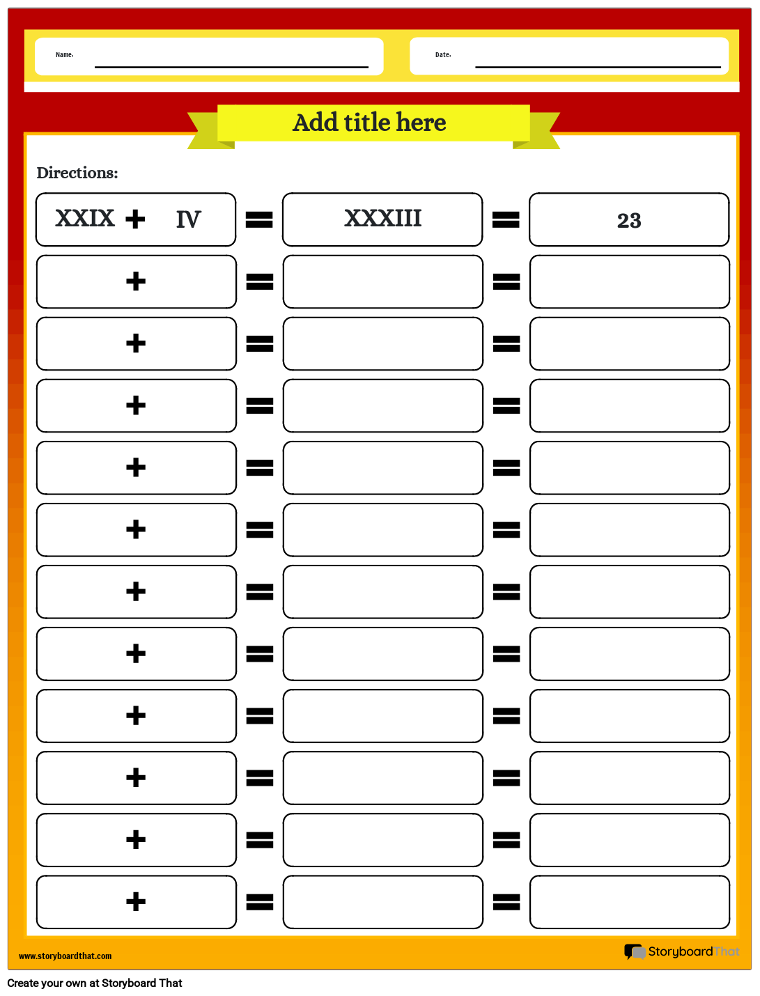 Adding Roman Numerals Worksheet Templates Adding Roman Numerals Worksheet Templates