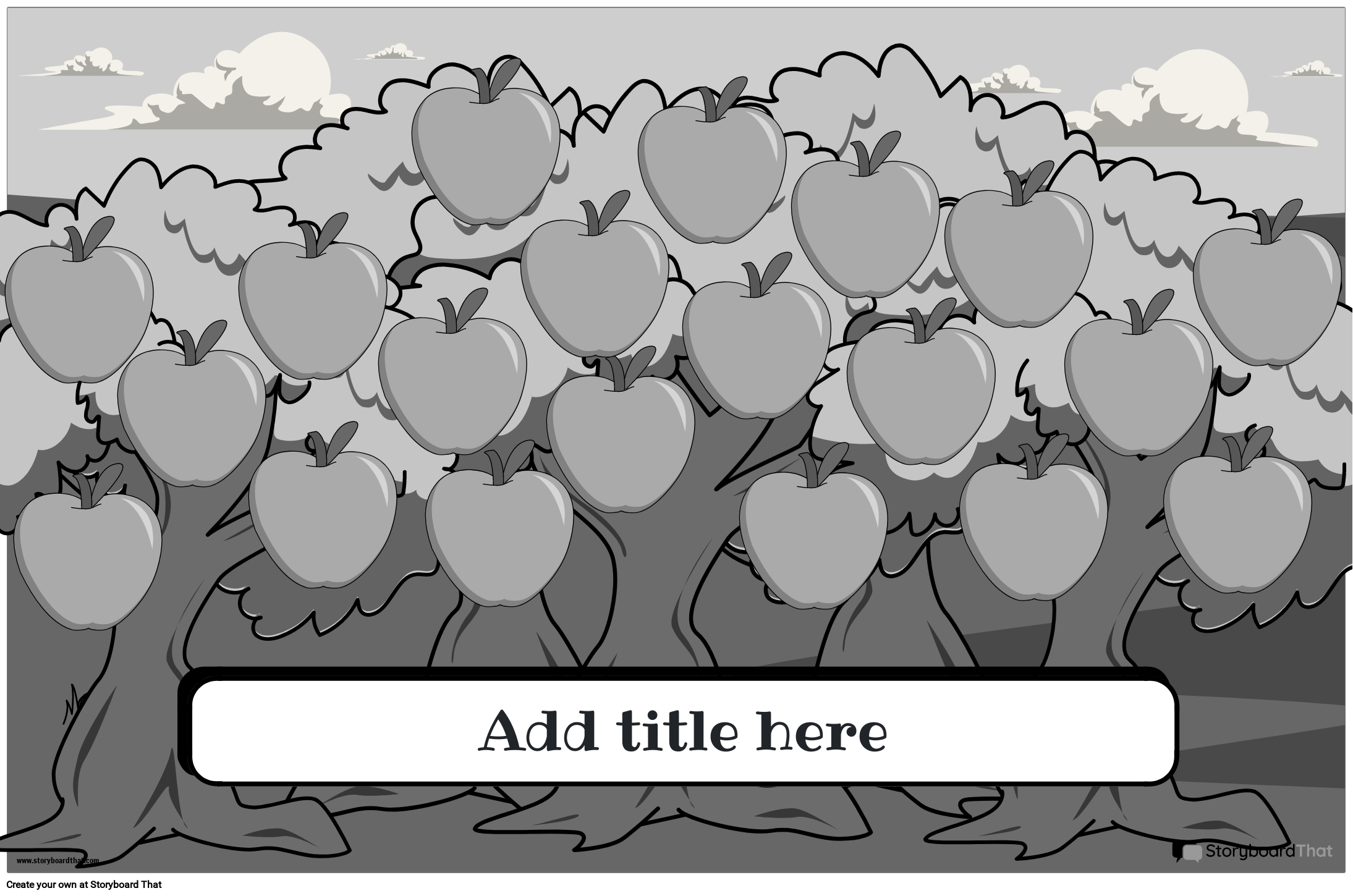 Apple-themed Sight Words Poster Storyboard par templates