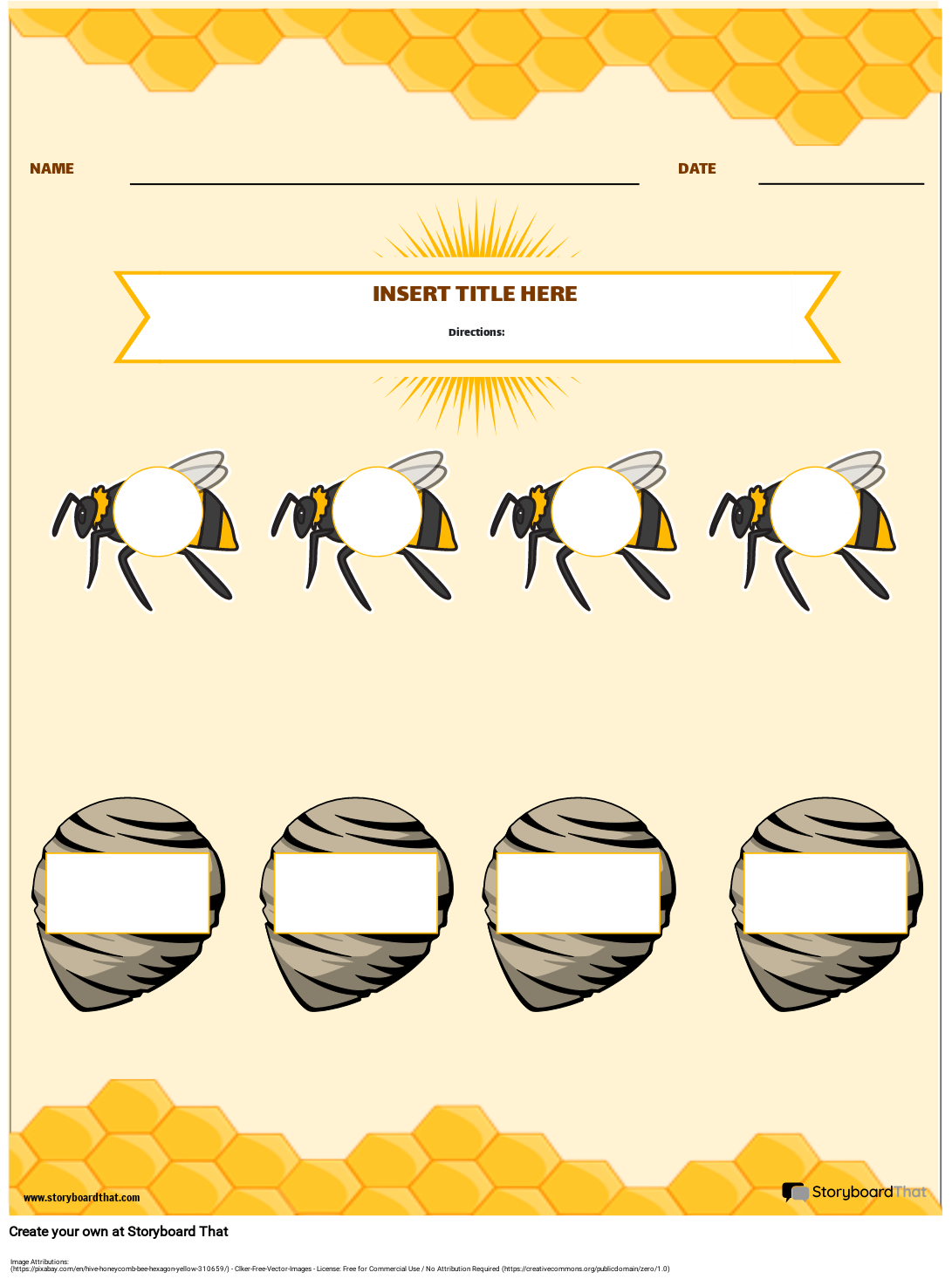 Bee Themed Matching Worksheet For Kids Storyboard Bee Themed Matching Worksheet For Kids Storyboard