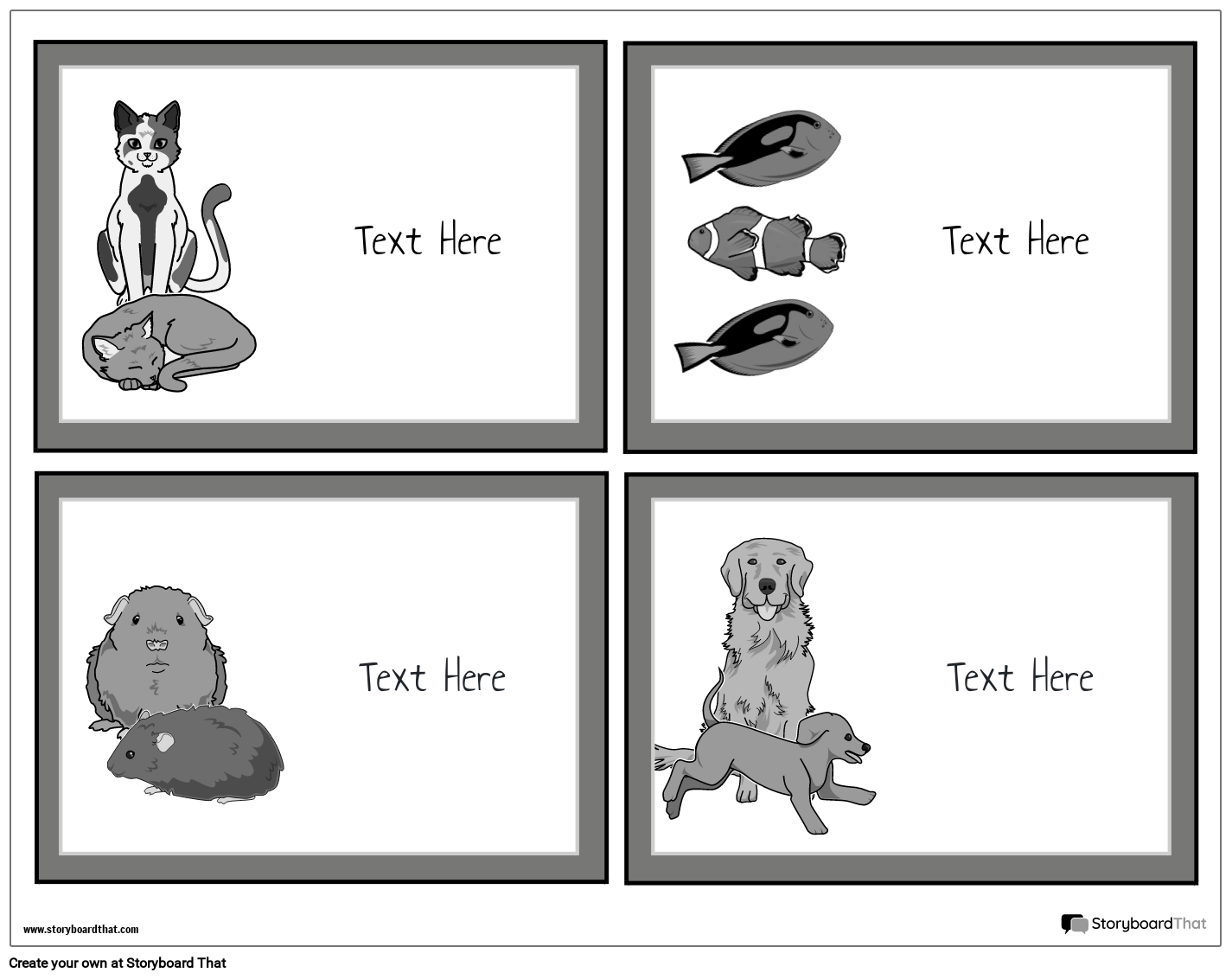 Book Bin Label Featuring Cute Animals Storyboard