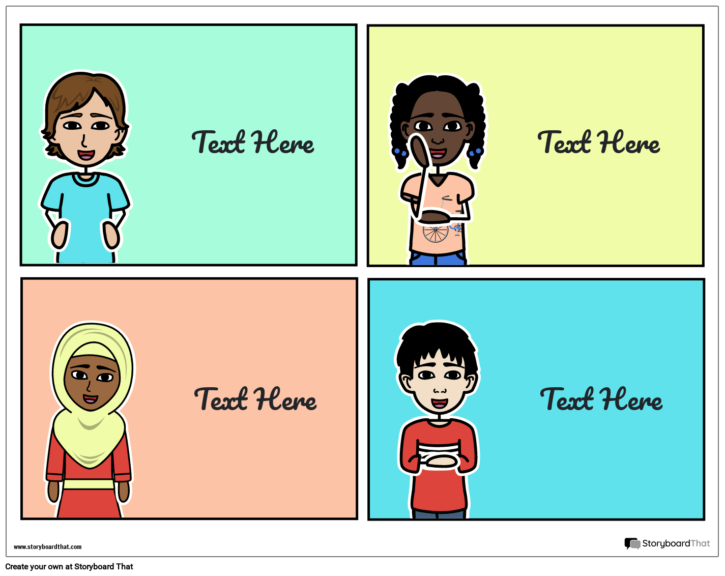 Nice Pastel Themed Book Bin Label Design Storyboard