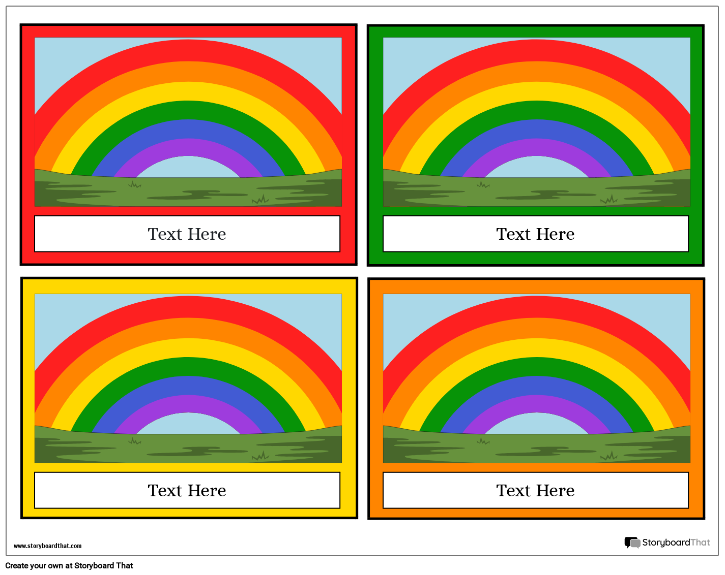 Book Bin Label Featuring Vibrant Colors Storyboard