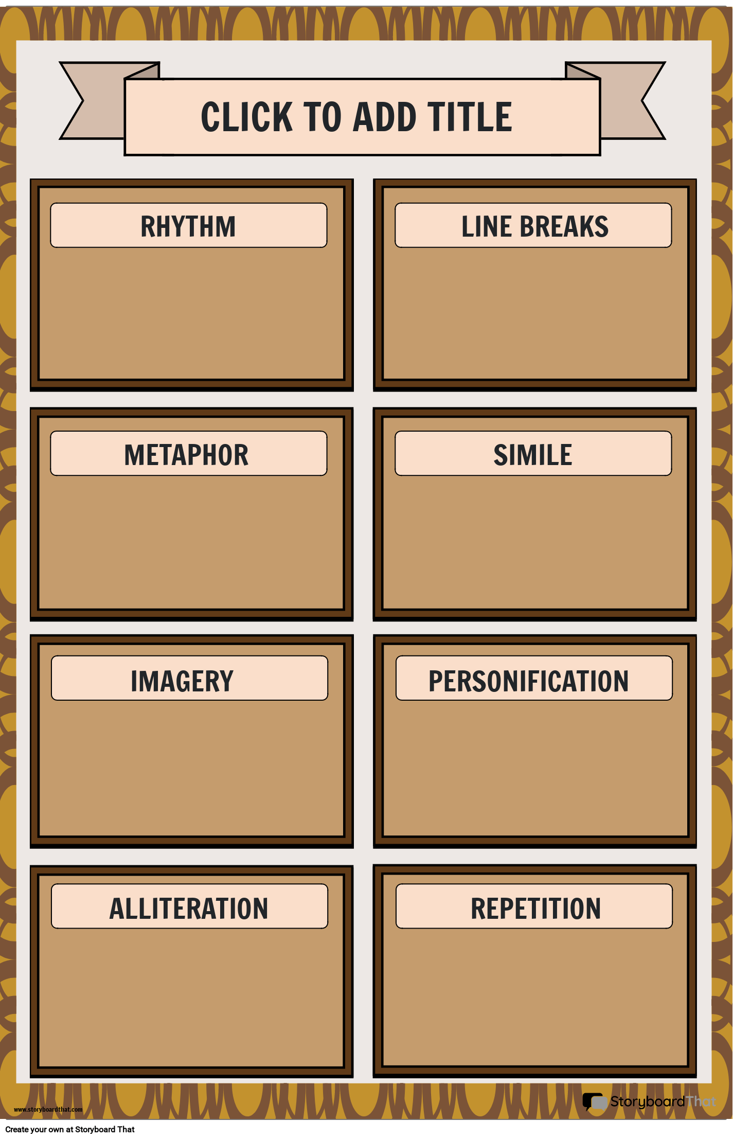 Customizable Poetry Poster for Kids Storyboard