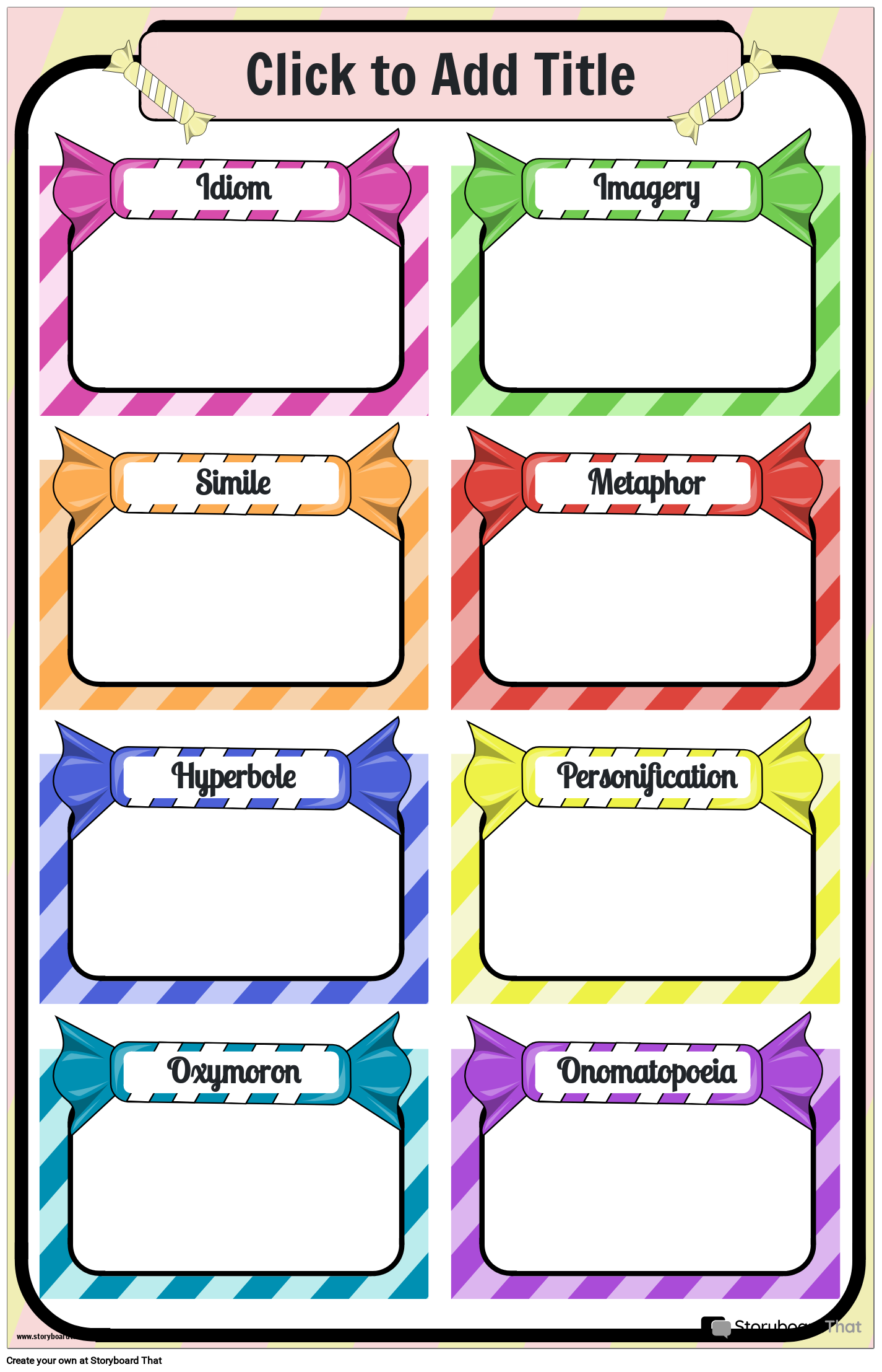 Poetry Template - Candy Themed Storyboard by templates