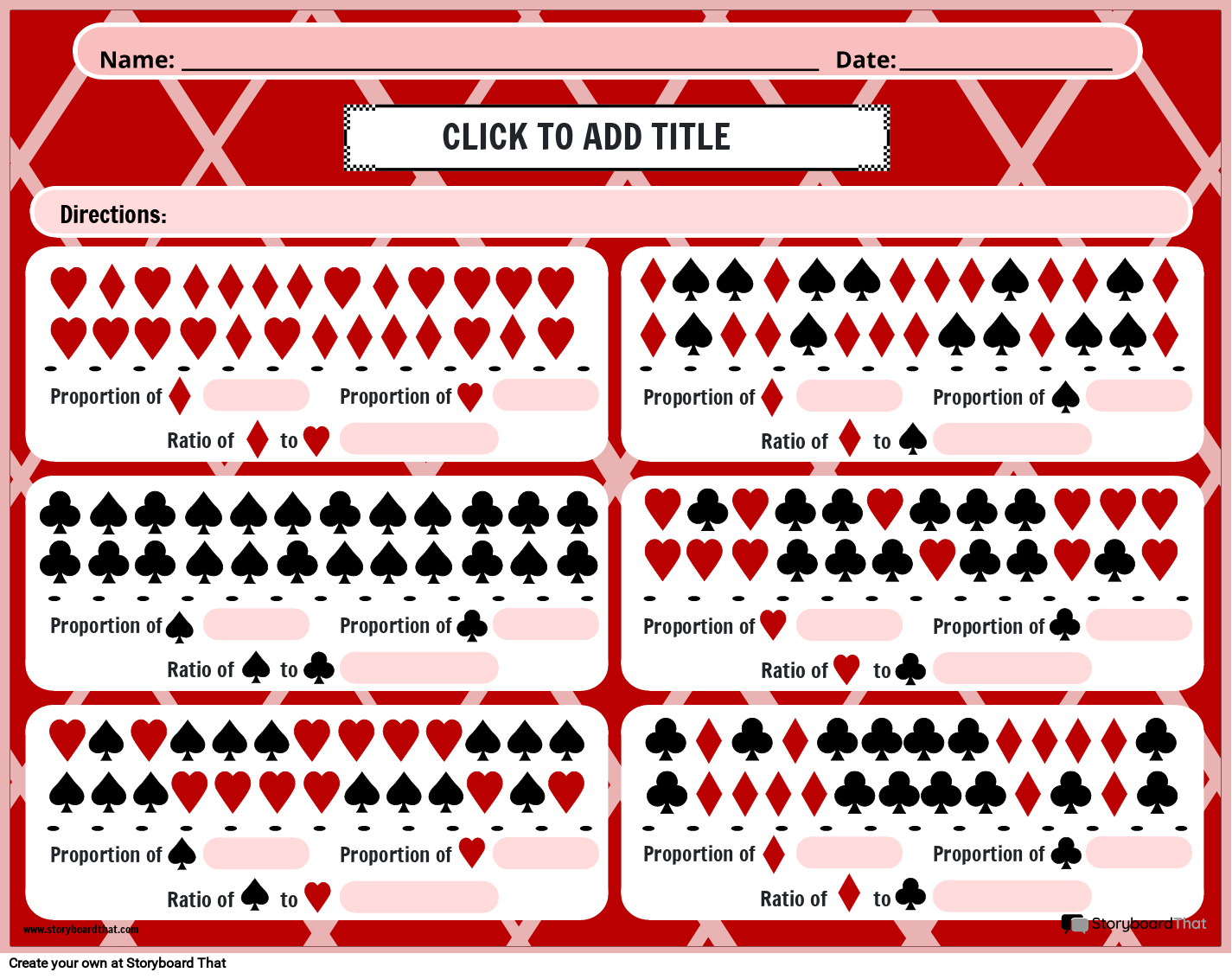 CARDS THEMED PROPORTION Storyboard Por Templates