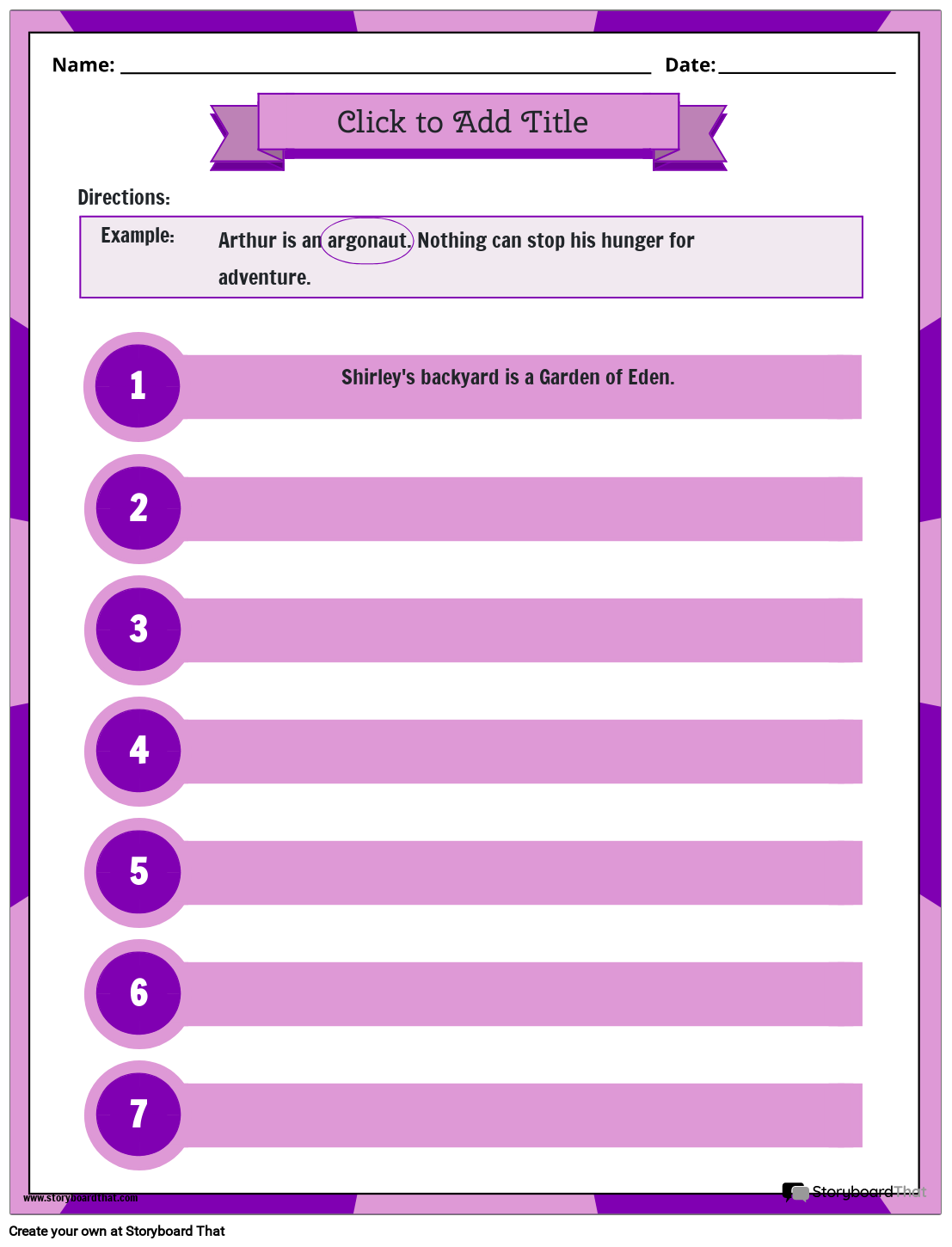 Circling and Explaining Allusions Storyboard by templates