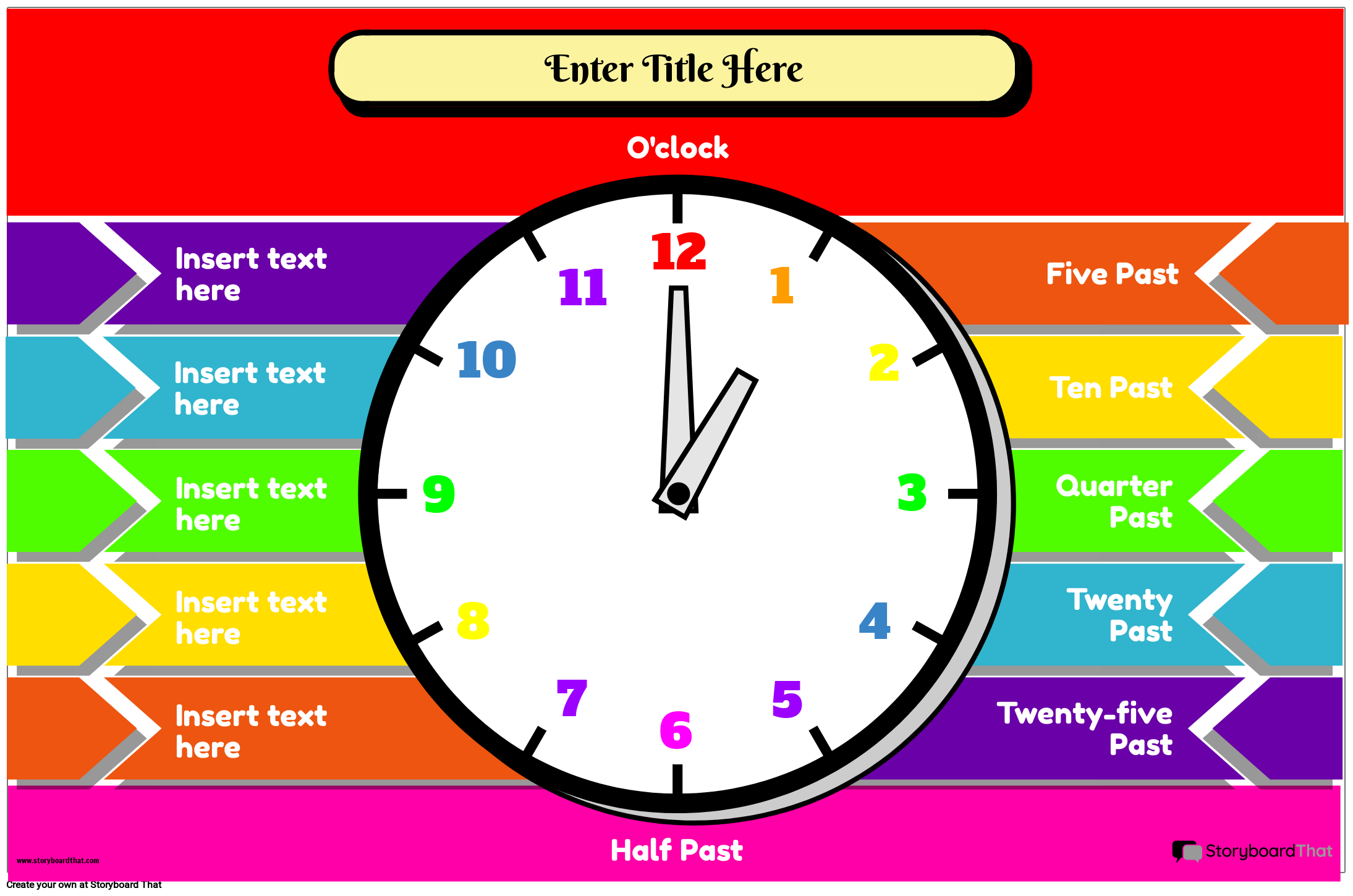 Time Measurement Poster with Vibrant Colors Storyboard